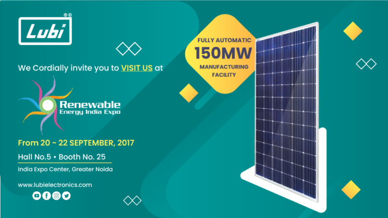 Renewable Energy India Expo 2017 - Participant - Lubi Electronics